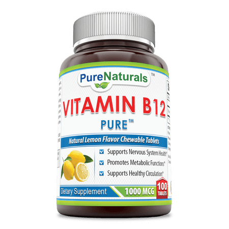 Pure Naturals Vitamin B12 1000 Mcg 100 Tablets | Walmart Canada