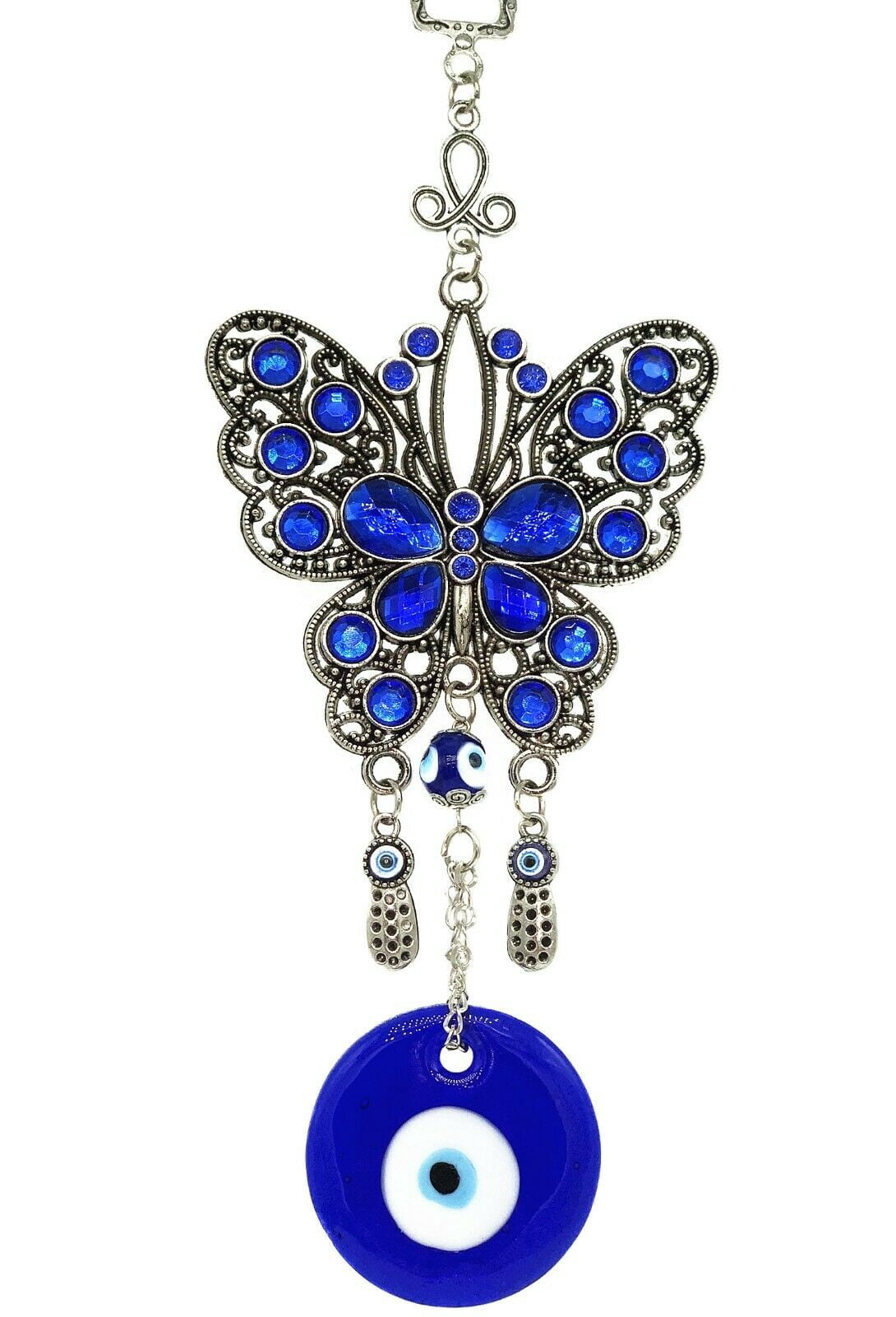 Large Turkish Blue Evil Eye Butterfly Design Amulet Hanging Decor Gift ...