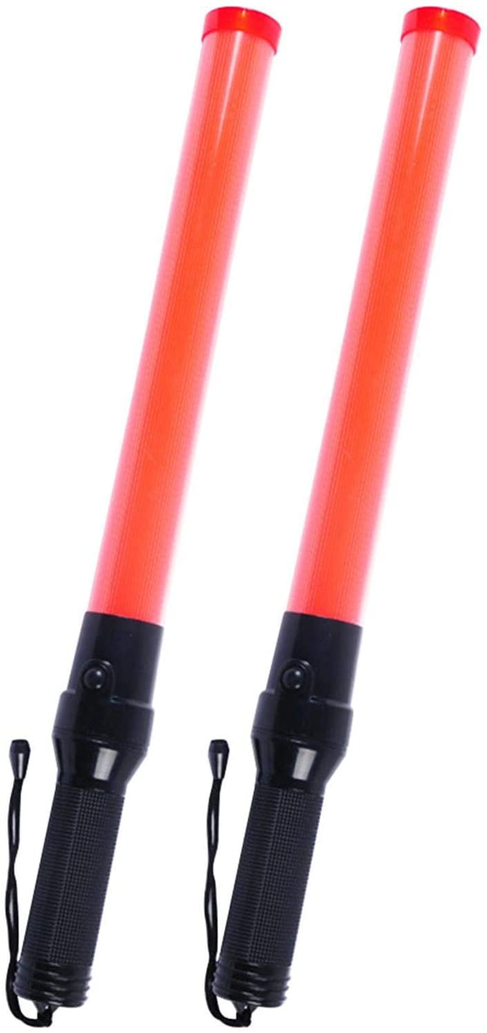 Bmatwk 2 Pcs LED Traffic Baton 21inch Signal Traffic Safety Baton with ...