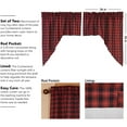 VHC Brands Cumberland Cotton Window Curtain Swag Set, Red (2 Panels ...