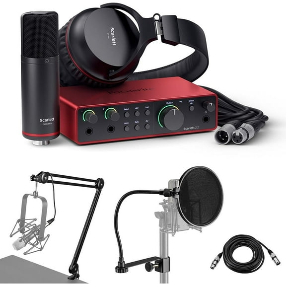 Focusrite Scarlett 2i2 Studio 4th Gen USB, Home Recording Bundle with ...