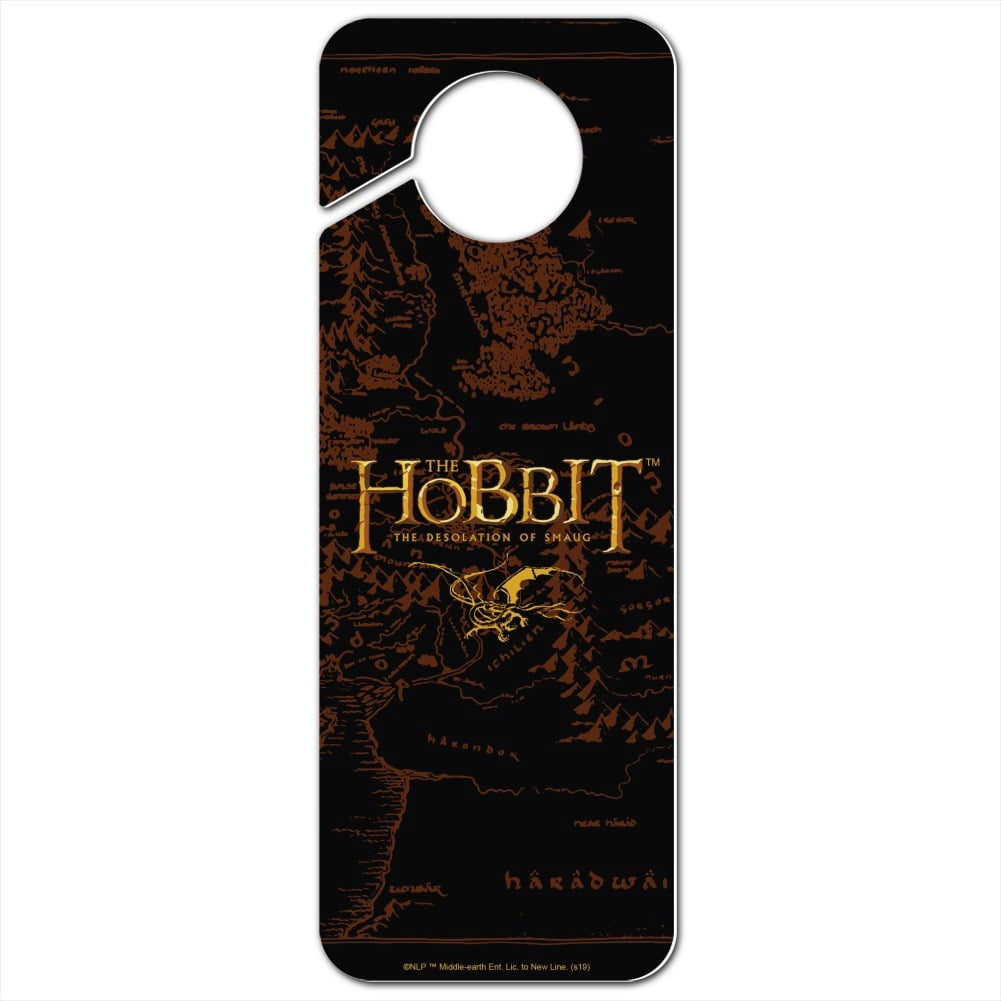 The Hobbit The Desolation of Smaug Logo Plastic Door Knob Hanger Sign ...