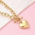 304 Stainless Steel Heart Pendant Cable Chain Necklaces for Women with ...