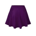 Kogmo Womens Basic Solid Versatile Stretchy Flared Casual Skater Skirt