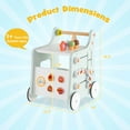 Infans Wooden Baby Walker Ice Cream Cart Toy with Sweet Accessories ...