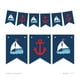 Blue Pennant Party Banner Nautical Anchor and Sailboat - Walmart.com