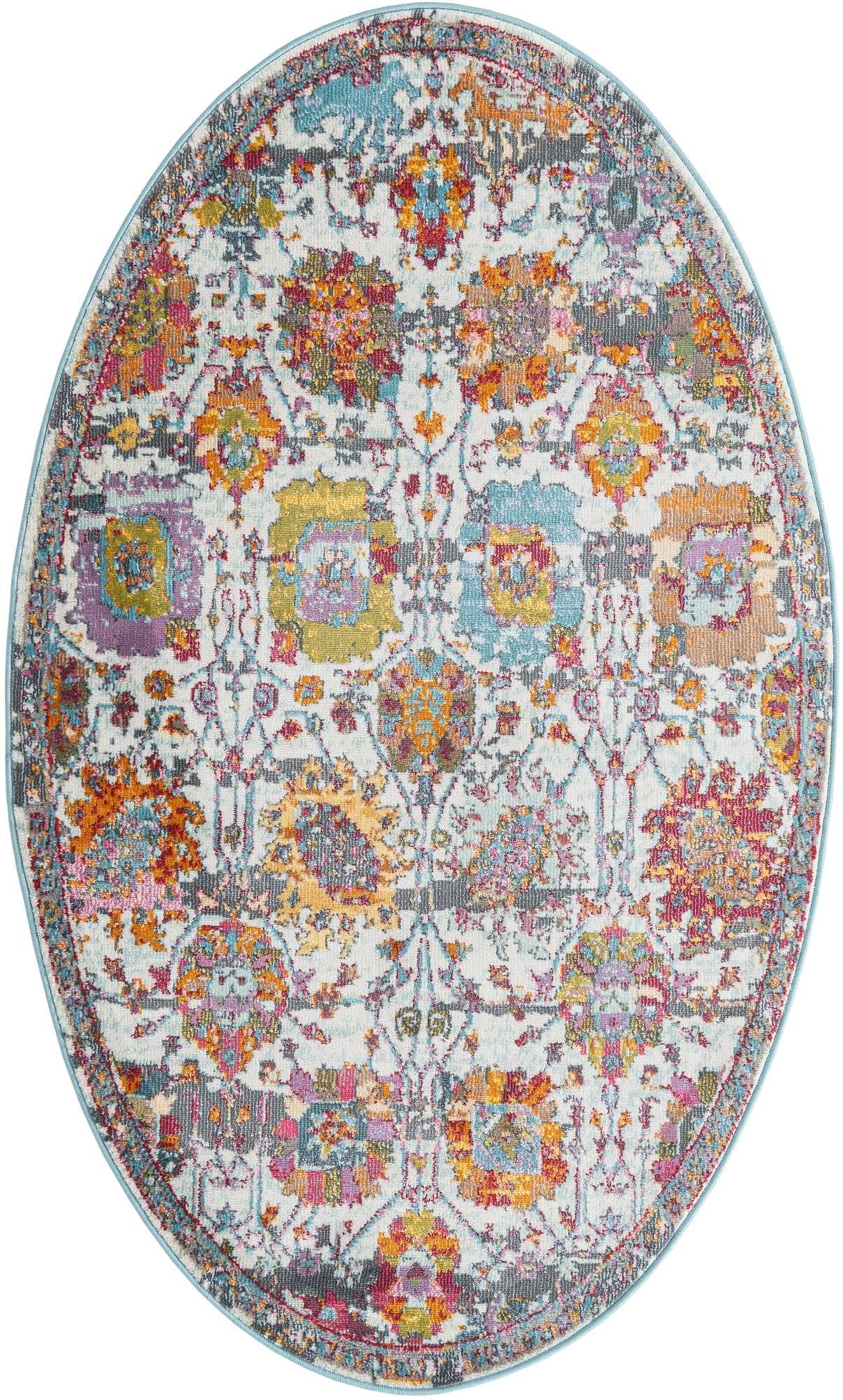 Rugs.com Paragon Collection Rug – 3' x 5' Oval Multi Medium-Pile Rug ...