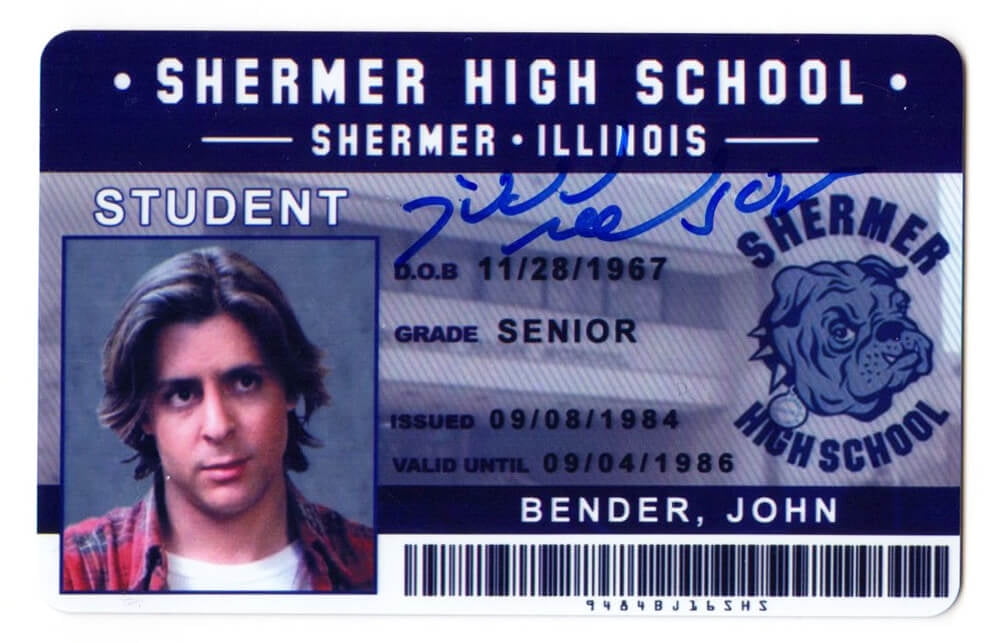 Judd Nelson Signed The Breakfast Club John Bender Shermer High School ...