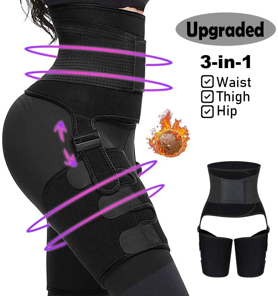 High Waist Trainer Thigh,3-in-1 Trimmer Fitness Weight Butt Lifter ...