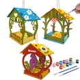 3 Pieces Birds Feeder Outdoor Birdhouse for Birds Climbing Painting ...