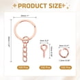100Sets Rose Gold Keychain Making Kit, 25mm 1inch Chain Keychain Rings ...
