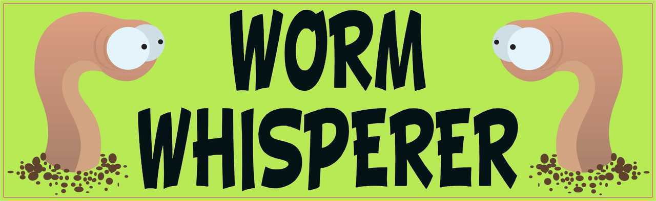 10in x 3in Worm Whisperer Bumper Sticker Vinyl Window Decal - Walmart.com