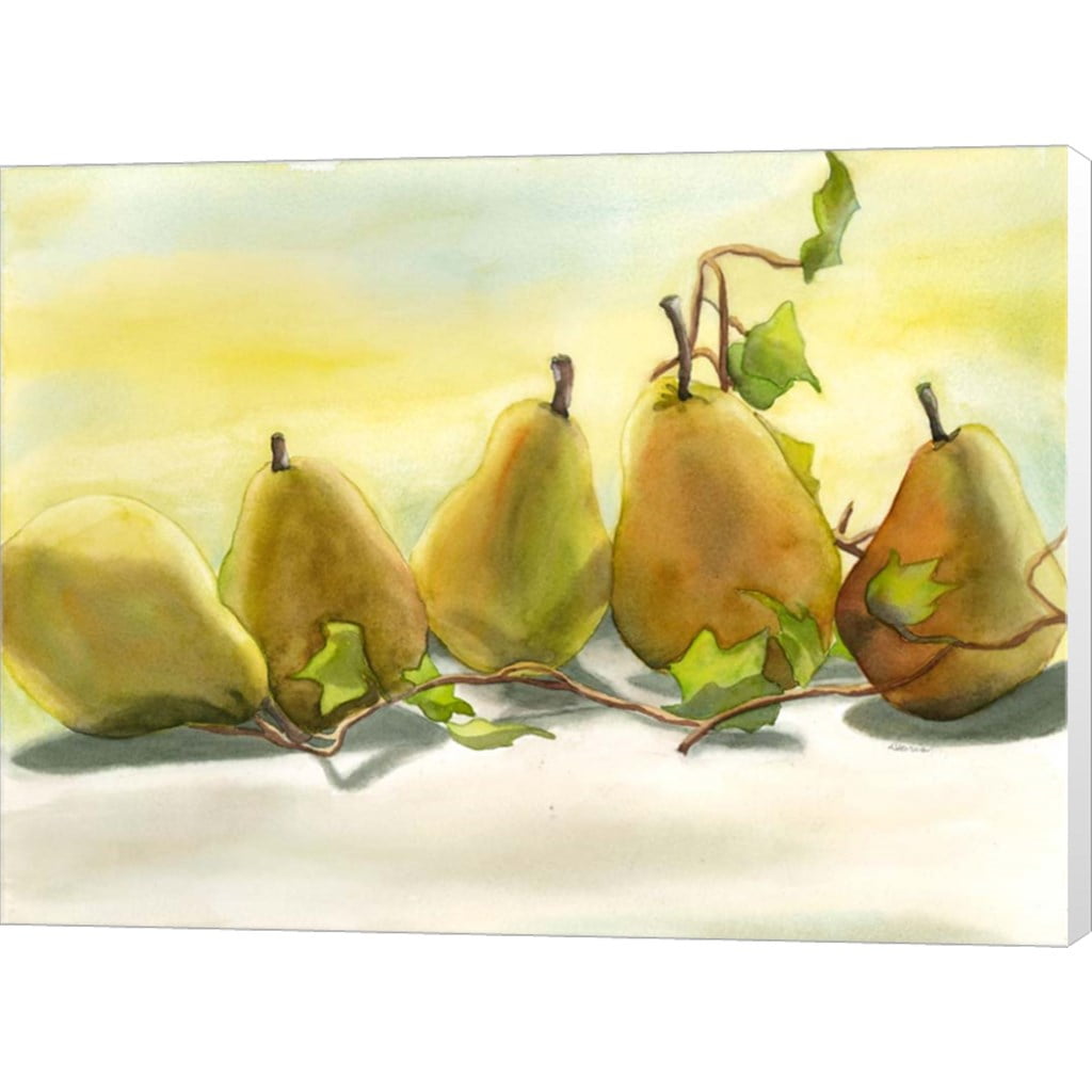 Great Art Now Pears In A Row 1 by Doris Charest, Canvas Wall Art, 21.5W ...