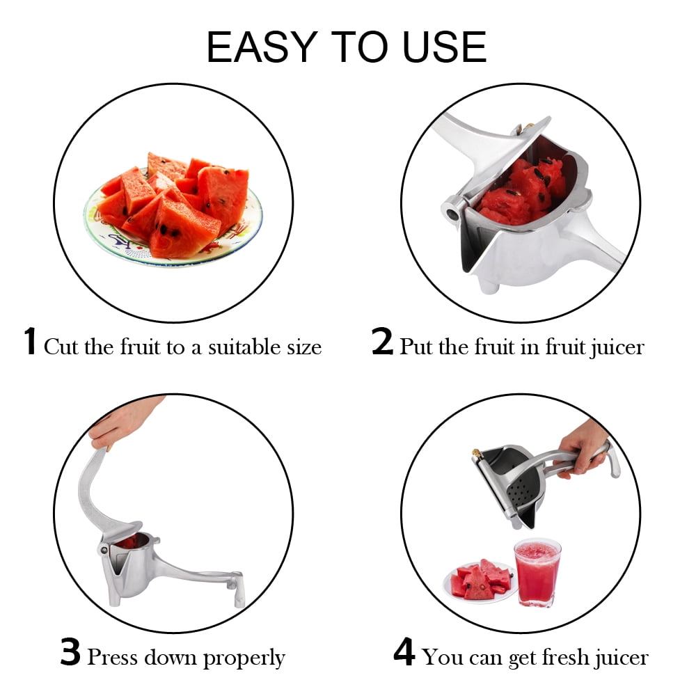 Juice Squeezer Manual Juicer – Handheld Aluminium Alloy Juice Extractor ...