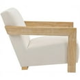 Meridian Furniture Ward Cream Linen Textured Fabric Accent Chair ...