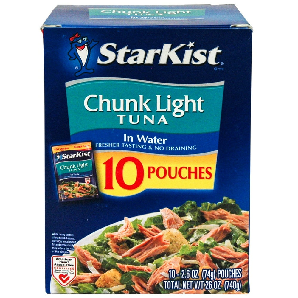 StarKist® Chunk Light Tuna in Water - 2.6 oz Pouch (10-Pack) - Walmart ...