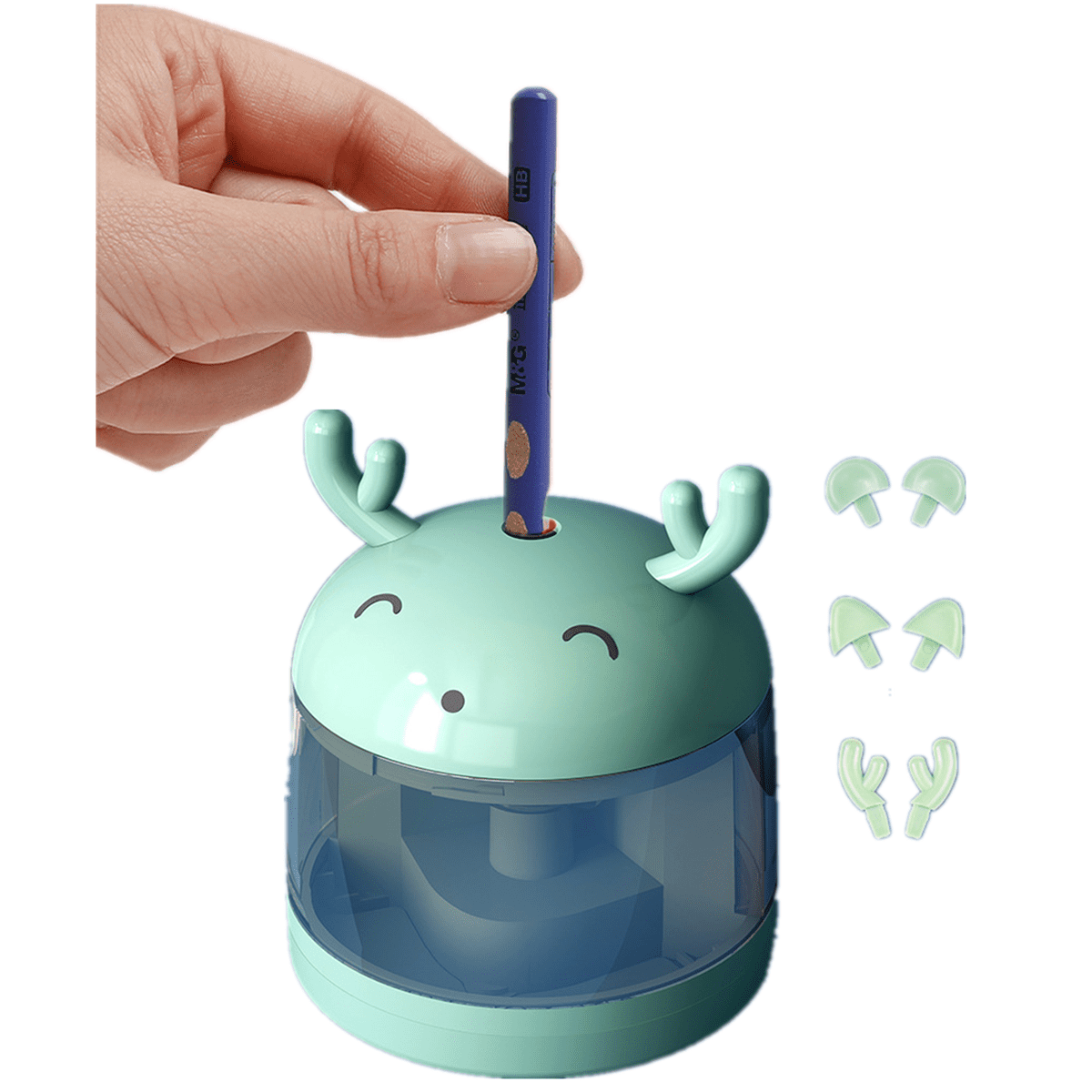 Kawaii Cartoon Animal Electric Pencil Sharpener with 3 DIY Cartoon ...