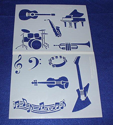 Mylar 2 Pieces of 14 Mil 8" X 10" Music Stencils- Painting /Crafts ...