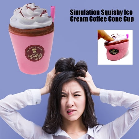 Simulation Squishy Ice Cream Coffee Cone Cup Simulation Ice Cream cup ...