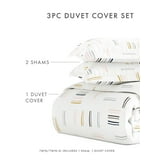 Comfort Canopy - 3 Piece Clay Geometric Dash Patterned Duvet Cover Set ...