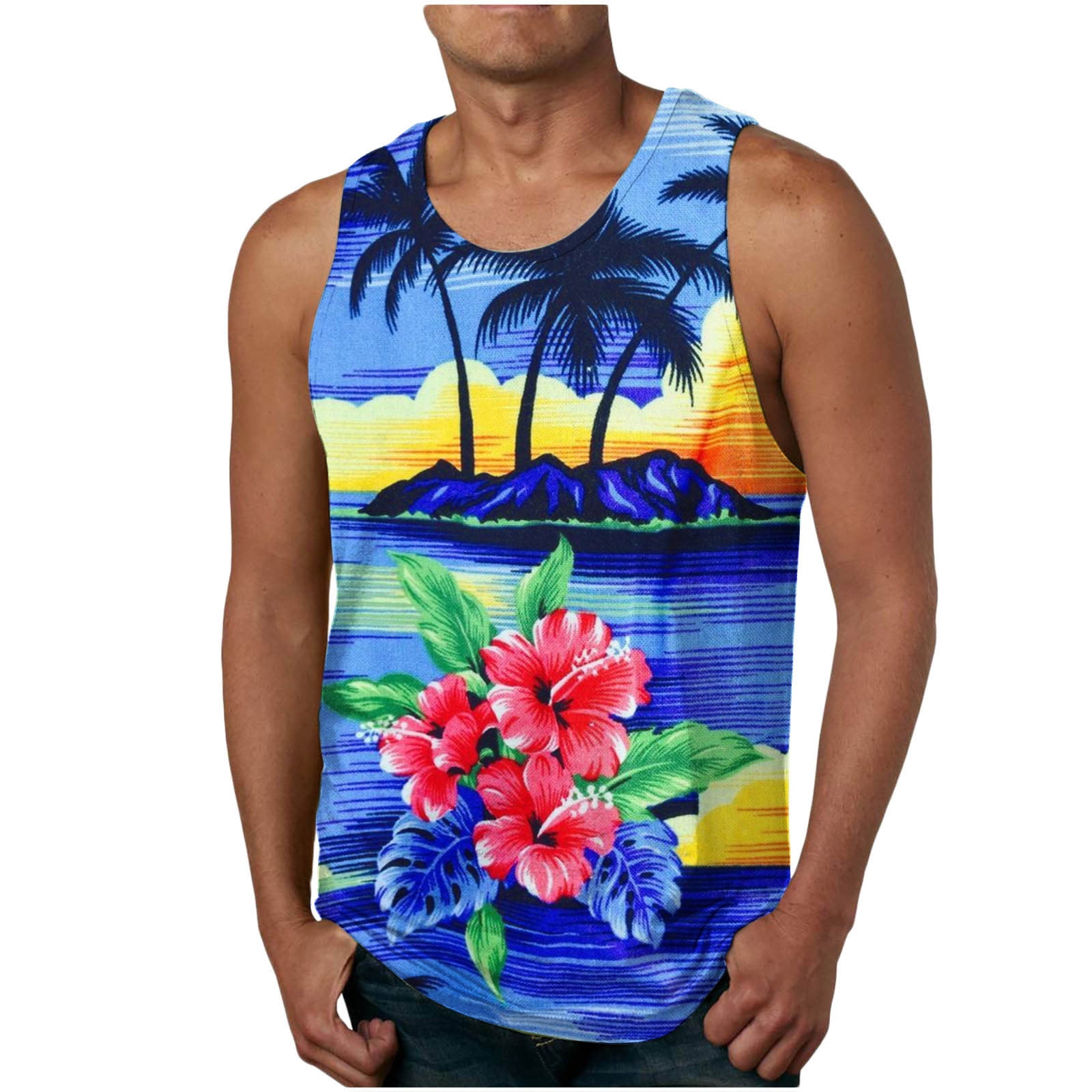 Click here for Lcziwo Tank Tops Men Beach hawaiian Shirts For Men... prices