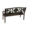 Plow & Hearth Sunflower Metal Garden Bench - Walmart.com
