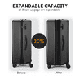 Hard Expandable Luggage Sets with Double Spinner Wheels, TSA Lock, 3 ...