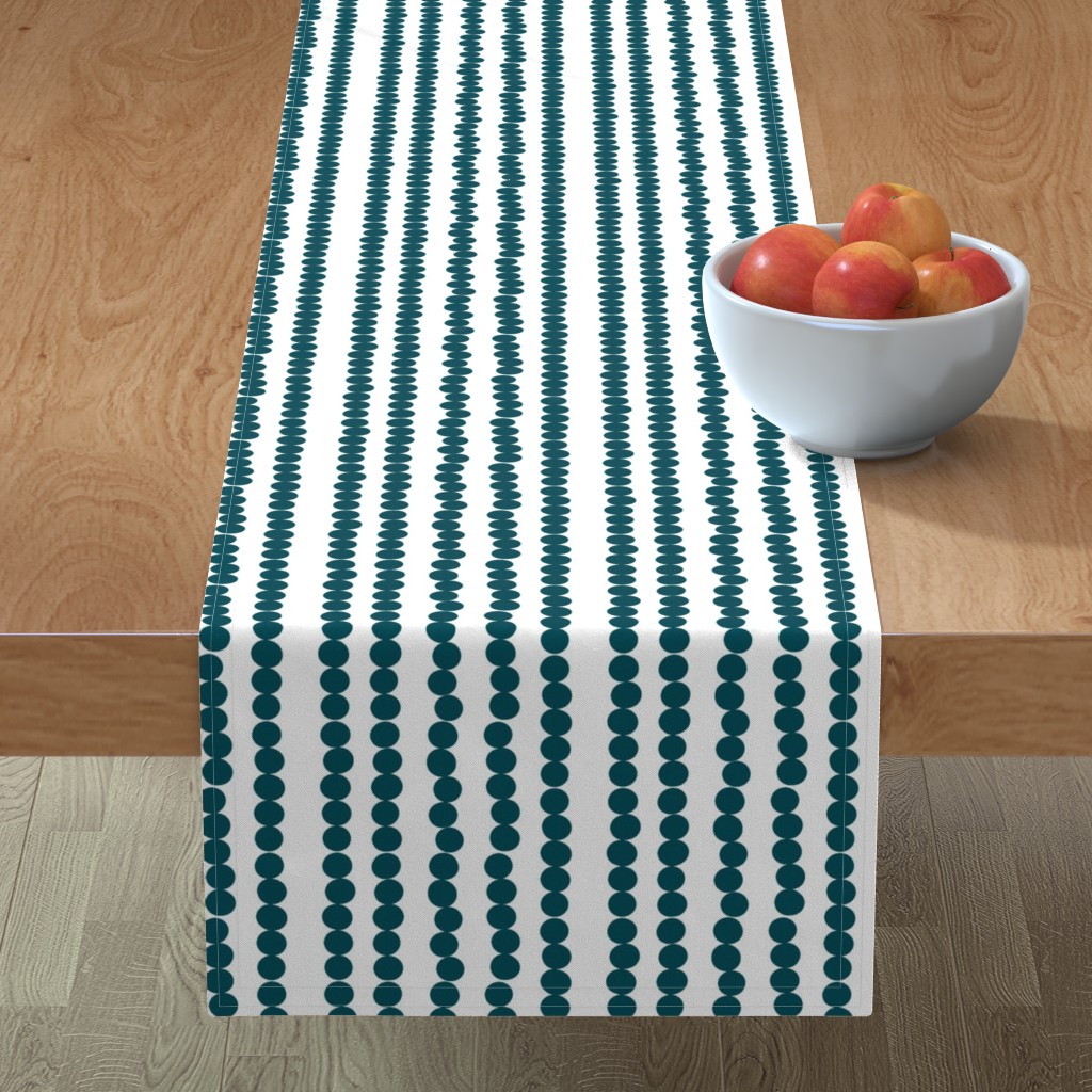 Bright Yellow Polka Dot Table Runner Table Decor Burlap Table Runner ...