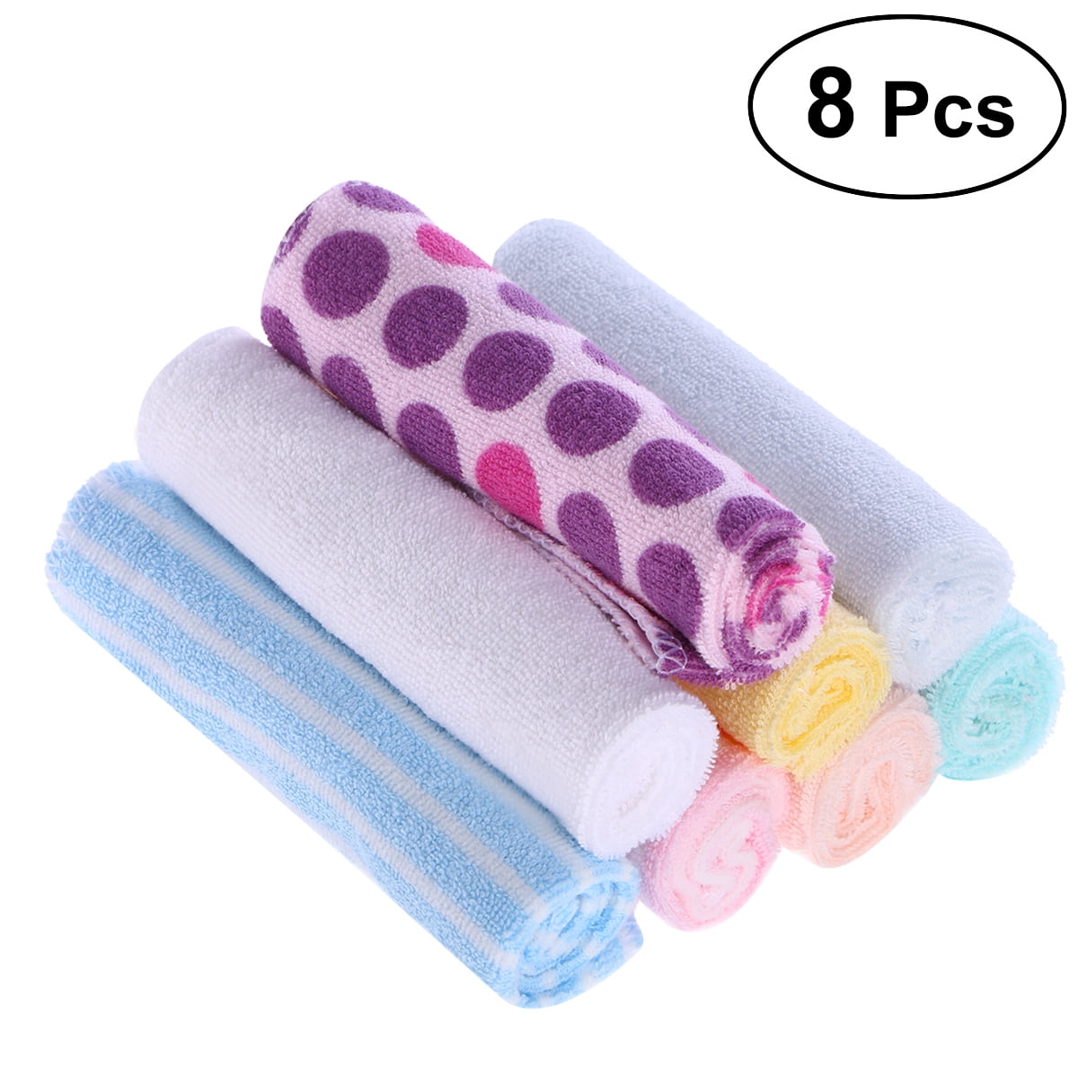 Click here for Ounona 8pcs Cotton Baby Face Washers Hand Towels W... prices