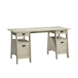 Sauder Trestle Home Office Executive Desk, Chalked Chestnut Finish ...