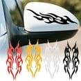 1 Pair High Durability Flame Pattern Reflective Stickers for Cars ...