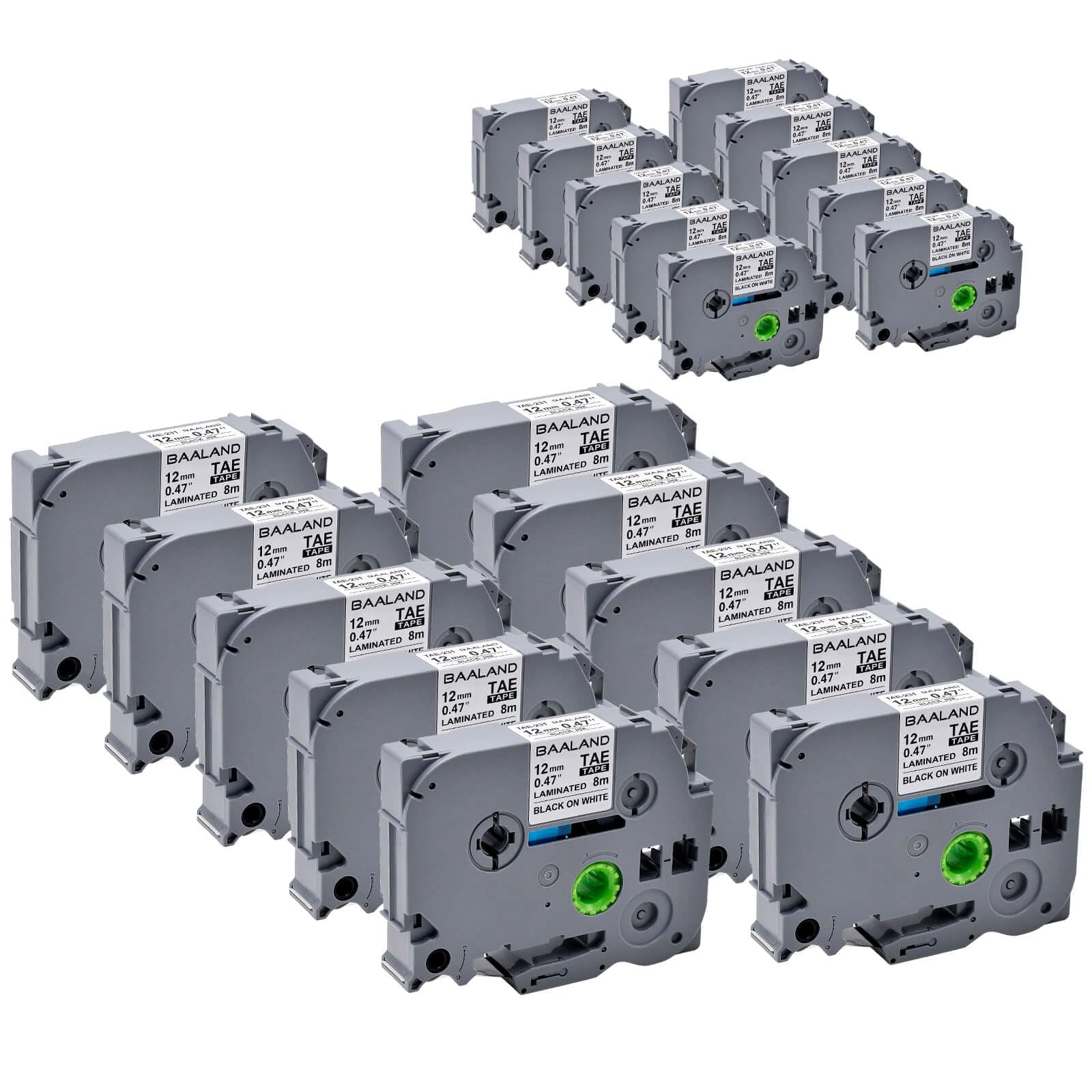 Paquete de 20 cintas de etiquetas TZe-231 TZ de reemplazo para cinta ...