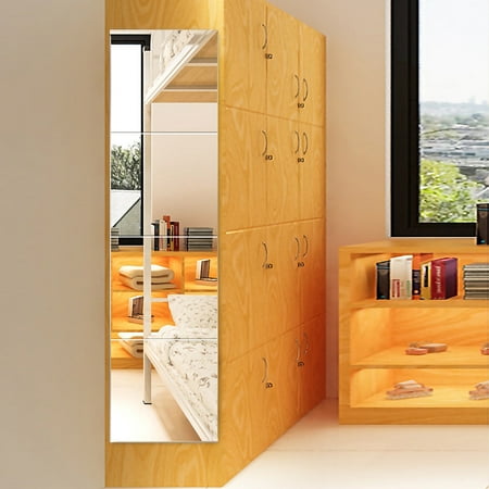 Pack of 4 Mirror Stickers Decorations Cheap Room Full Length Mirror ...