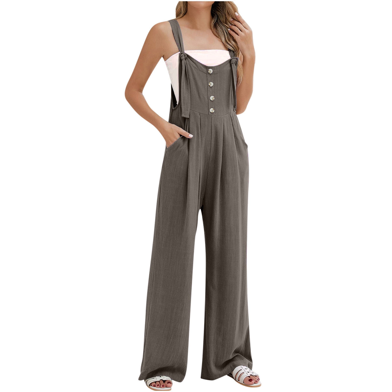 Click here for Aherbiu Summer Jumpsuits For Women Sleeveless Butt... prices