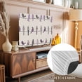 Birds on the Wire Purple Grey Burlap Background TV Dust Cover 55 Inch ...