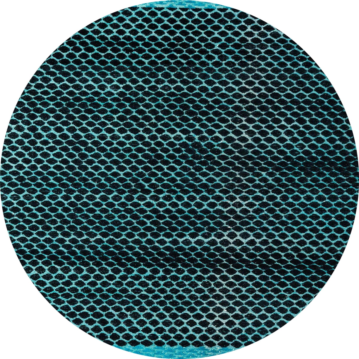 Ahgly Company Indoor Round Abstract Black Abstract Area Rugs, 5' Round ...