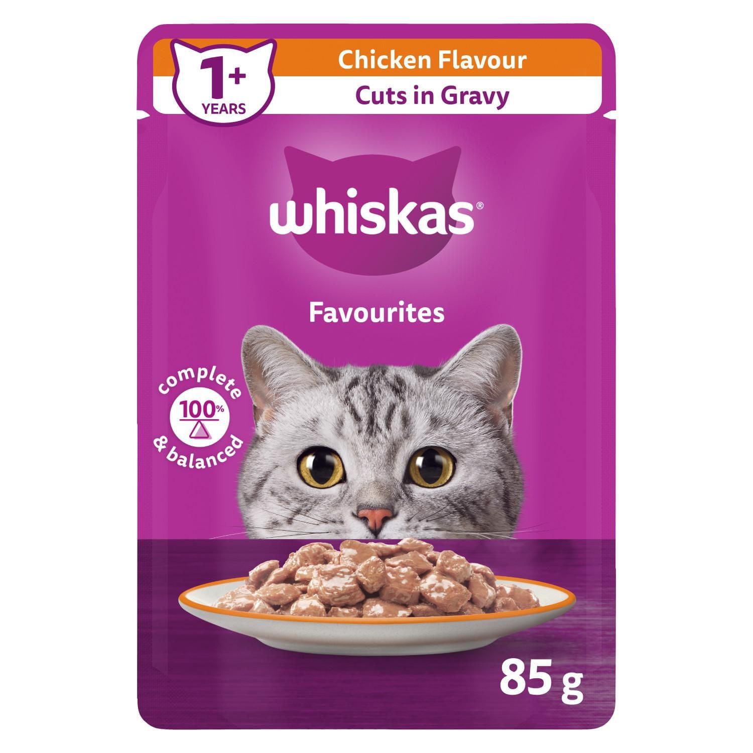 Click here for Whiskas Favourites Cuts In Gravy Chicken Flavour P... prices