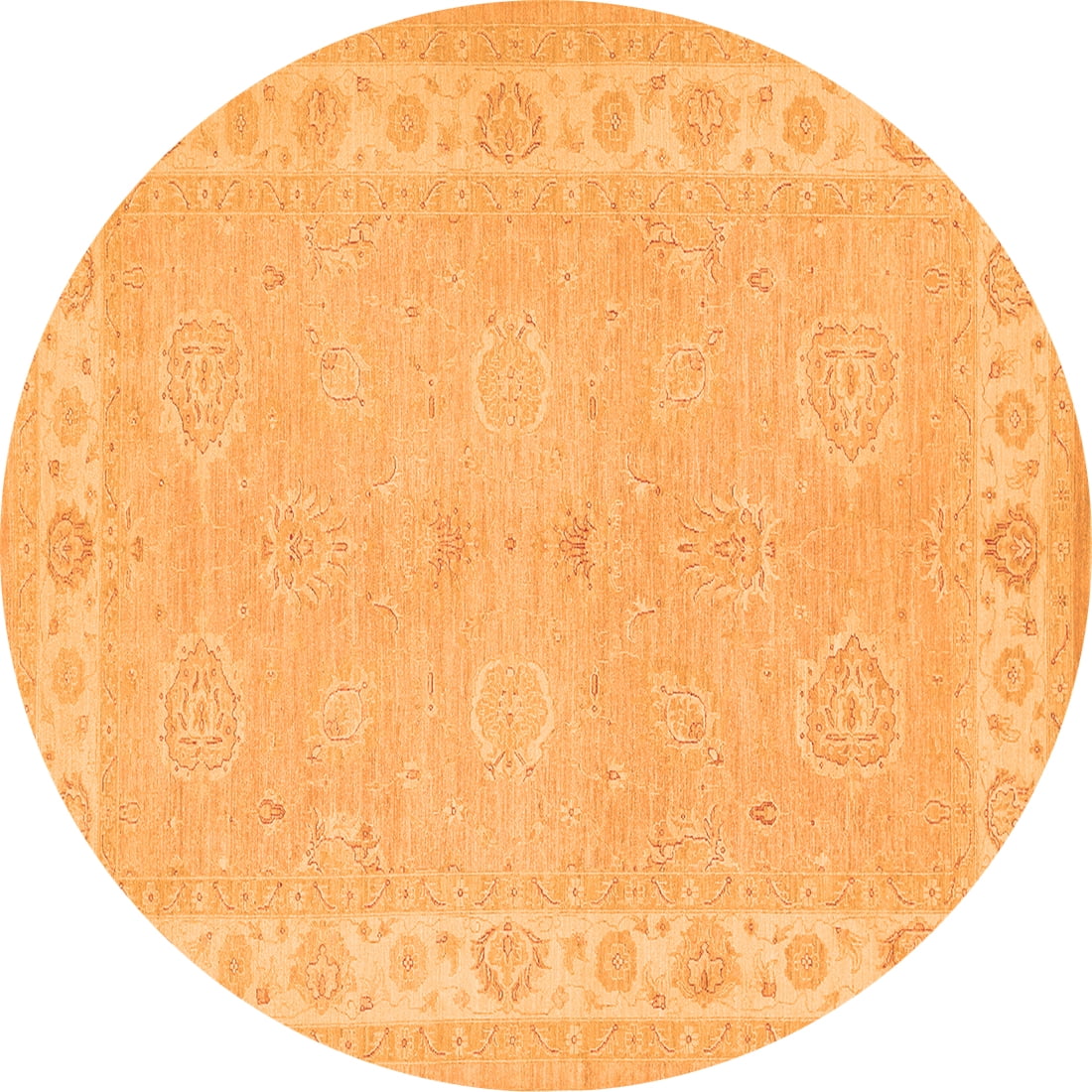 Ahgly Company Indoor Round Persian Orange Traditional Area Rugs, 5 ...