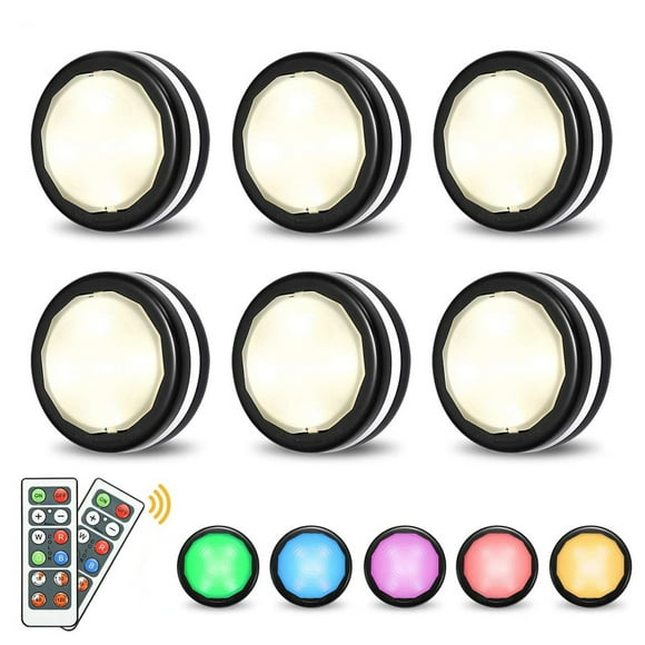 Capstone Led Puck Lights 6 Pack With Remote Control | Shelly Lighting