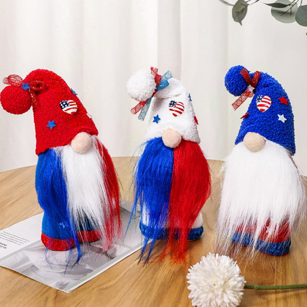 Patriotic 4th of July Gnome, 3PCS American Independence Day Gnomes ...