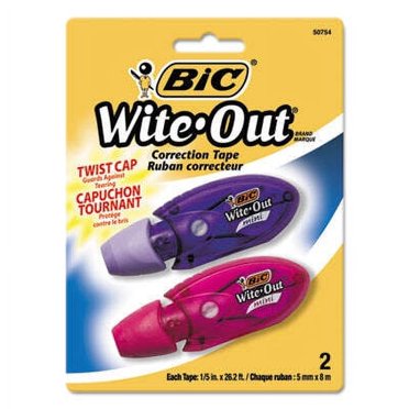 BIC Wite-Out Mini Twist Correction Tape, Dry, Office Supplies, 2 Count ...