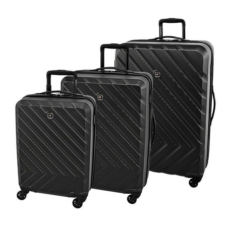 Swiss Gear Turbo Collection 3-piece Hardside Luggage Set (Black ...