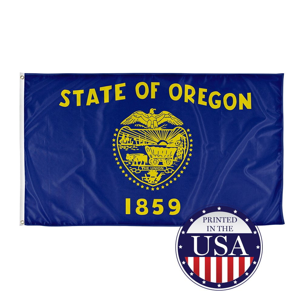 Oregon State Flag - 3ft x 5ft Knitted Polyester, State Flag Collection ...
