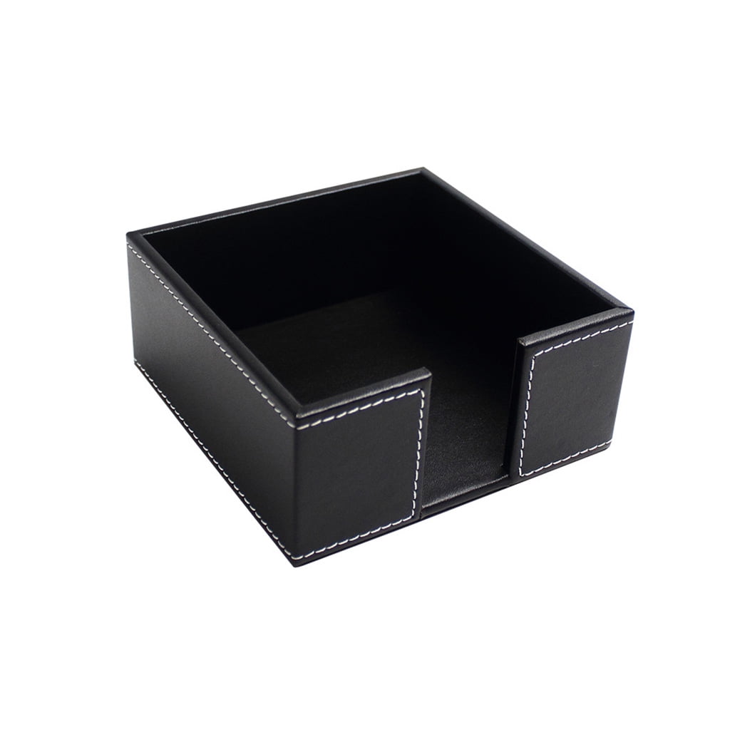 PU Leather Square Cocktail Napkin Holder Tissue Box Paper Serviette ...