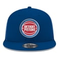 Men's New Era Blue Detroit Pistons Core Logo Meshback 9FIFTY Snapback ...