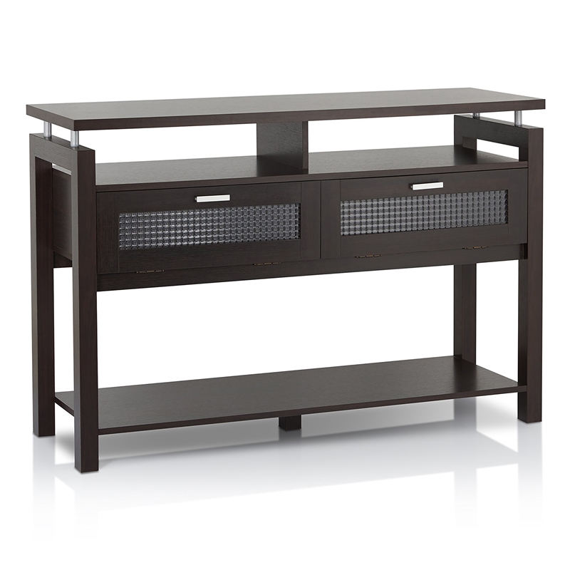 Furniture of America Tayler Contemporary Wood Storage Console Table in ...