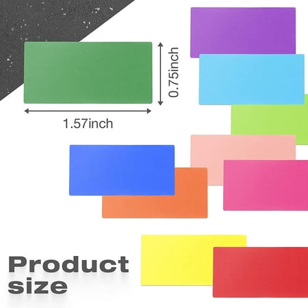 3000 Pieces Rectangular Colored Sticker 1.57 x 0.75 Inch Color Coding ...