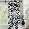 Black and White Leopard Print Pattern Blackout Curtains,Triple Weaved ...