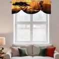 Black Women Tie Up Valances Curtain, Africa Nation Giraffe Adjustable ...