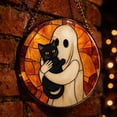 Acrylic Puzzle Toy Hanging Ornament with Cartoon Ghost and Cat Design ...